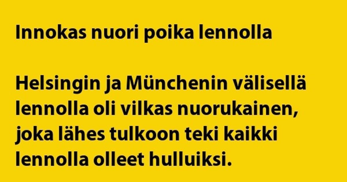 Innokas nuori poika... - Huumoria joka päivään. Parhaat Vitsejä ja ...