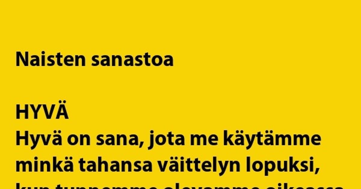 Naisten sanastoa.... - Huumoria joka päivään. Parhaat Vitsejä ja ...